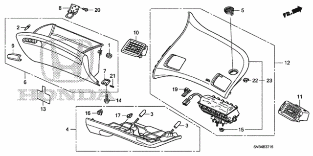 77821-SNA-A70ZB - Lid, Passenger *NH597L* (Dark Atlas Gray) - 2009-2011 ...