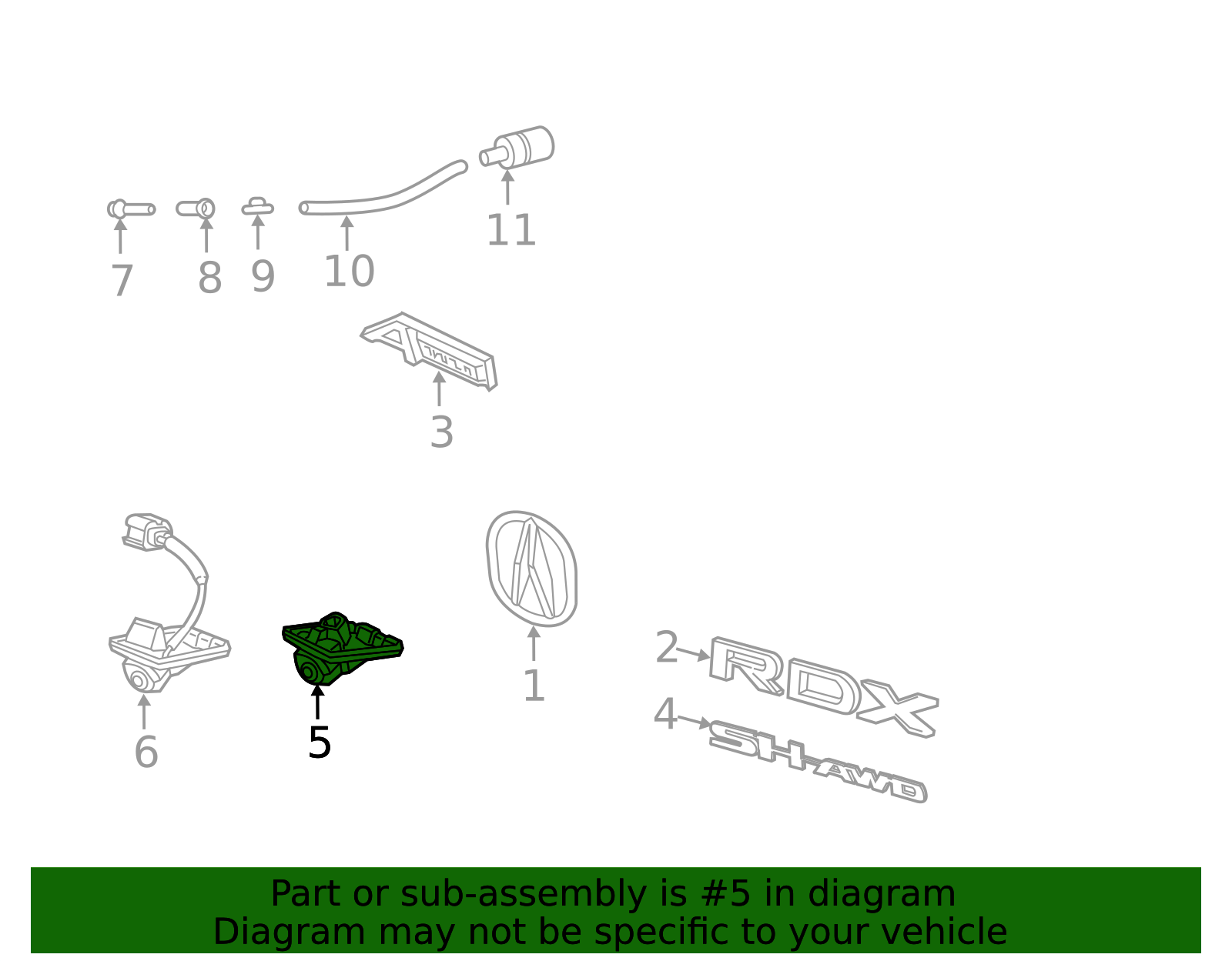 2019-2024 Acura RDX Rear Camera 39530-TJB-A01 | Retail Performance Auto ...