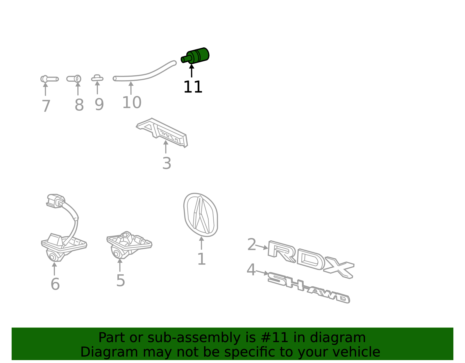 2019-2025 Acura RDX Washer Fluid Strainer 76866-TJB-A01 | OEM Parts Online