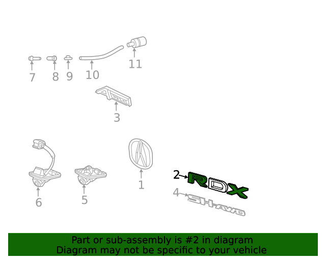 2019-2024 Acura RDX Nameplate 75722-TJB-A01 | OEM Parts Online