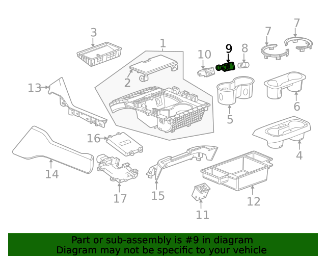 2021-2023 GM Accessory Power Receptacle Retainer 84651487 | TascaParts.com