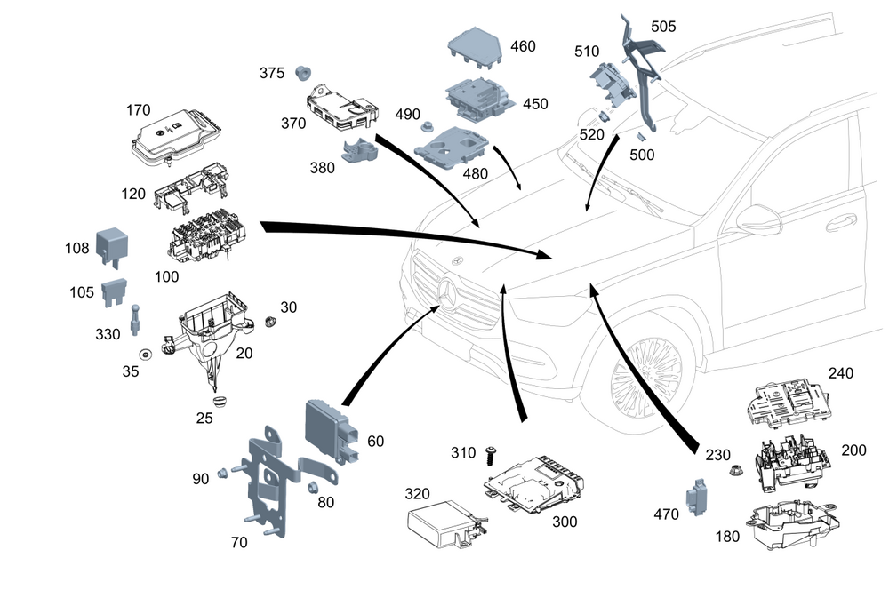 2020-2025 Mercedes-Benz | Fuse Box | 167-540-43-28 | MB Dealer Parts