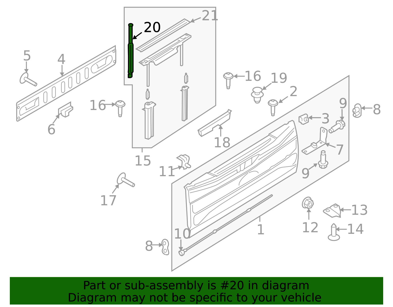 2015-2025 Ford OEM NEW Ford 2017-2018 F-150 Raptor Rear Tailgate Handle ...