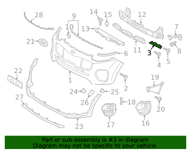 86514-D9000 - Side Retainer 2017-2022 Kia Sportage | Kia.Parts Store