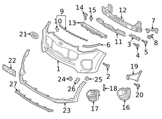 2020-2021 Kia Sportage Skid Plate 86565-D9LA0 Kia Parts Store Kia ...