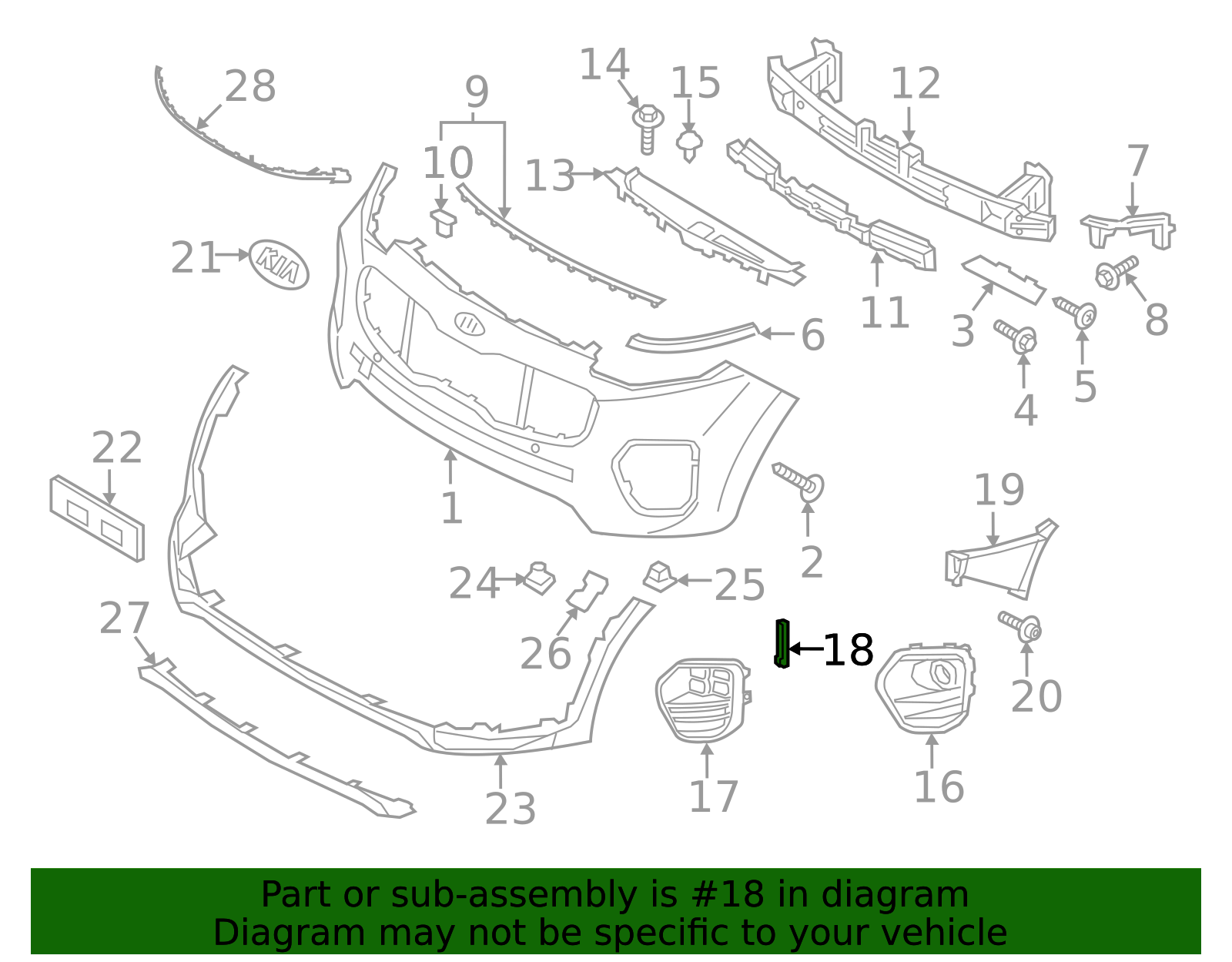 86577-D9200 - Fog Light Bracket 2020-2022 Kia Sportage | Kia.Parts Store