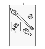 2018-2023 Jeep Wrangler Drive Axle - Driver's Side (LH) 68413463AA ...