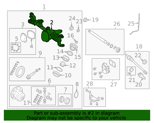 2018-2023 Jeep Wrangler Axle Housing 68585428aa | TascaParts.com