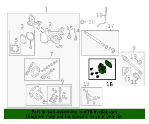 2018-2020 Jeep Wrangler Differential Lock Motor 68391561AA | TascaParts.com