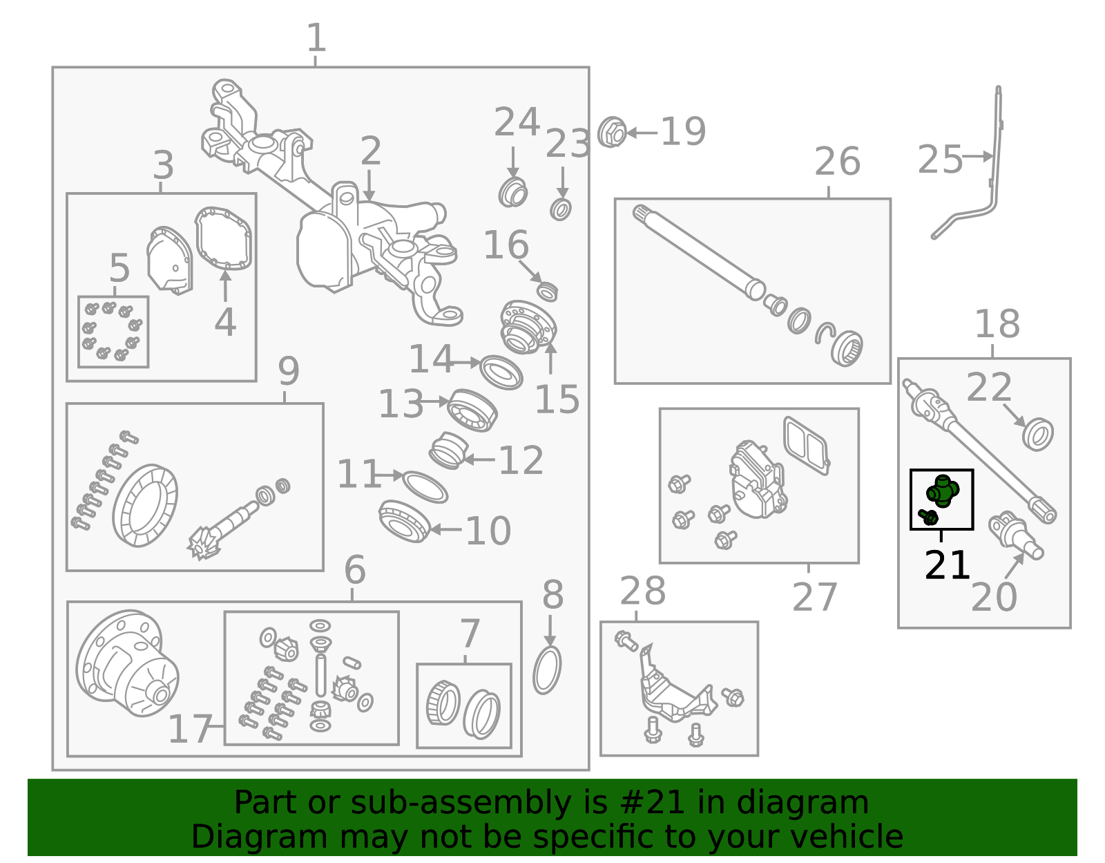 68476756AA - Axle Shaft Guide Differential Housing - 2020 2021 Jeep ...