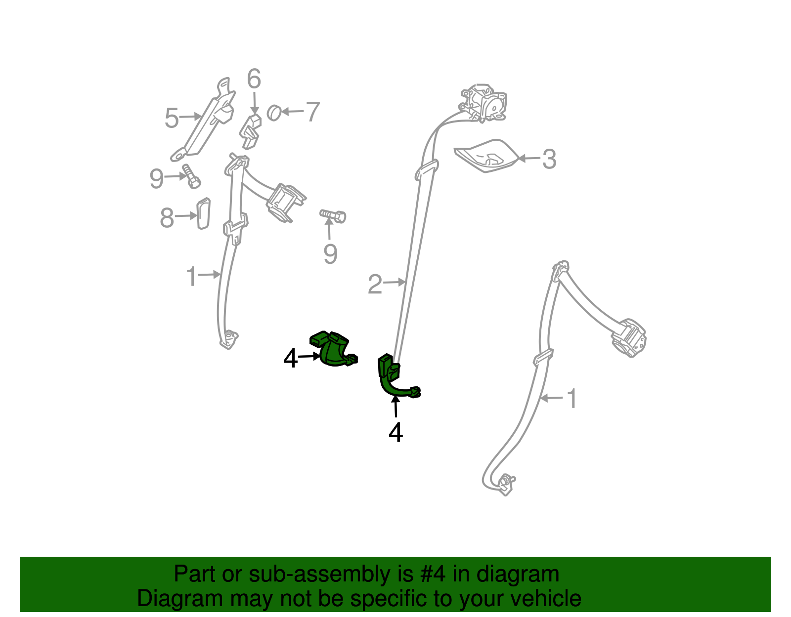 2003-2007 Nissan Murano Buckle 88843-CA000 | Temecula Nissan Parts