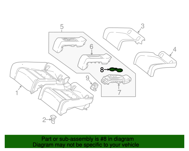 205-987-01-14-9051 - Cup Holder Insert 2017-2020 Mercedes-Benz ...