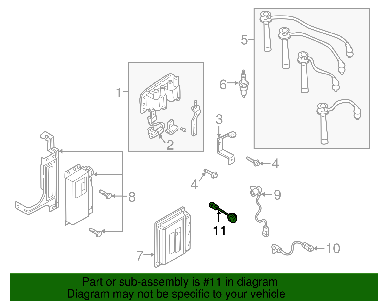 0K30A-18921 - Knock Sensor 2001-2005 Kia Rio | Kia.Parts Store