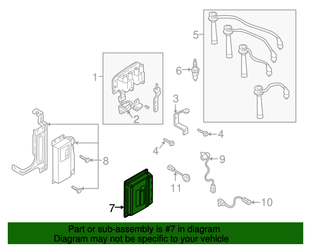 0K32A-18881 - Engine Control Module (ECM) 2001-2003 Kia Rio | Kia.Parts ...