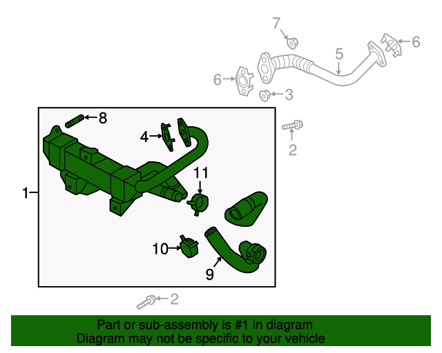 2017-2022 Kia Egr Cooler 28410-03HA0 | OEM Parts Online