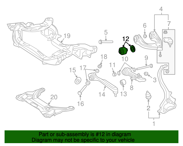 211-333-11-14-64 - Suspension Control Arm Bushing 2003-2020 Mercedes ...
