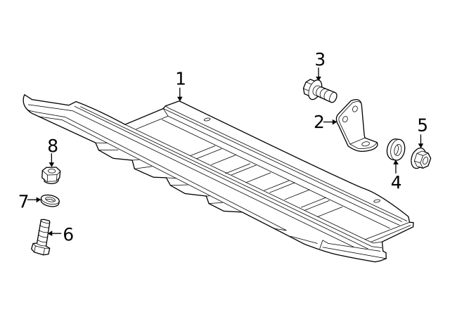 463-520-05-42 - Radiator Support Splash Shield 2002-2015 Mercedes-Benz ...