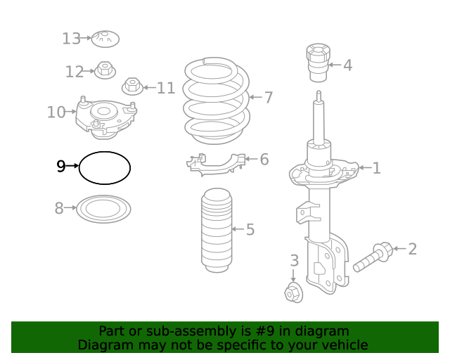 2019-2023 Hyundai Suspension Strut Bearing 54612-C5000 ...