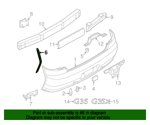 2003-2006 Infiniti G35 Bumper Cover Side Bracket 85220-AL500 | Faulkner ...