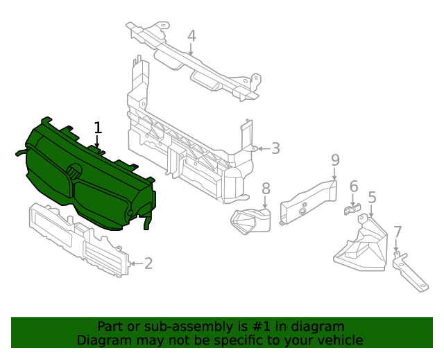 Genuine BMW 51-13-5-A23-EB4 | Radiator Shutter Assembly | FREE Shipping ...