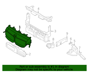 Genuine BMW 51-13-5-A23-EB4 | Radiator Shutter Assembly | FREE Shipping ...