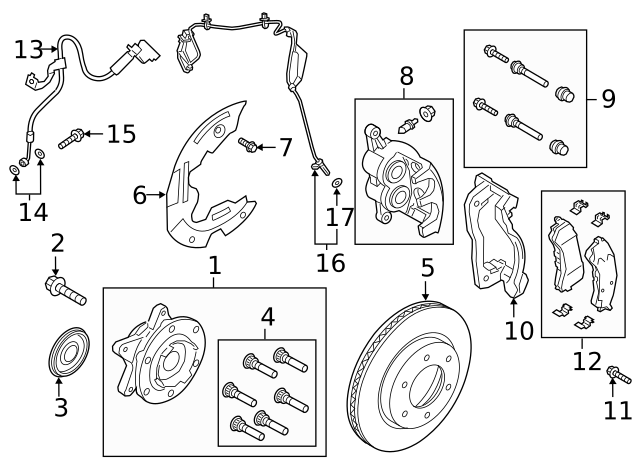 2019-2020 Ford Ranger Caliper Mount Kit EB3Z-2C150-A | TascaParts.com