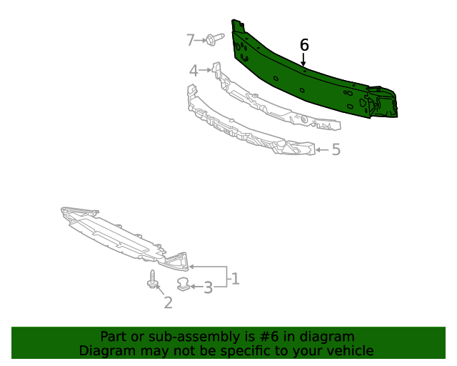 2021-2023 Toyota Camry Impact Bar 52021-06170 | Toyota Parts Center