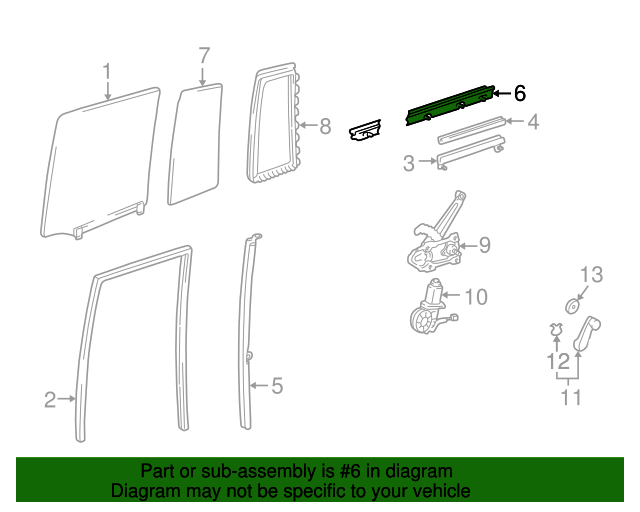 68173-42020 - Inner Weather-Strip - 2004-2005 Toyota RAV4 | OEM Genuine ...