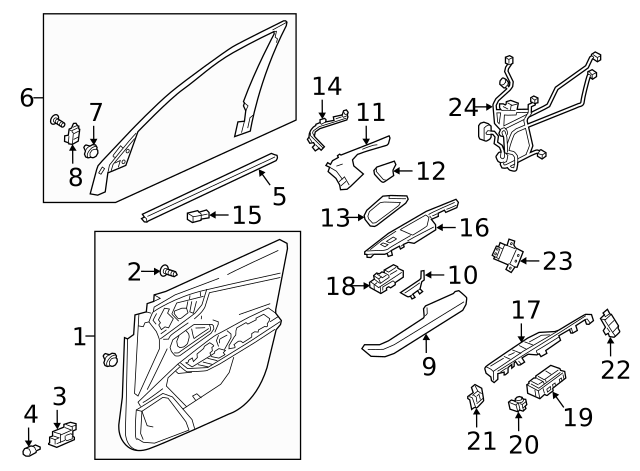 2019-2021 Acura RDX Switch Assembly, Power Window Passenger 35760-TJB ...