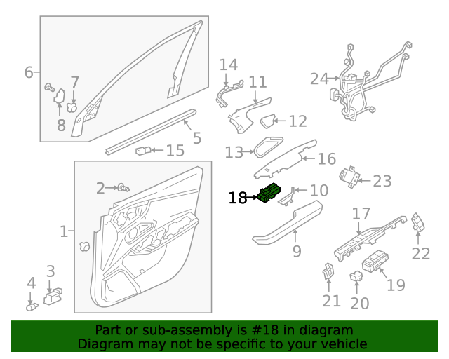 35760-TJB-A11 - Window Switch 2019-2024 Acura RDX | My Acura Parts