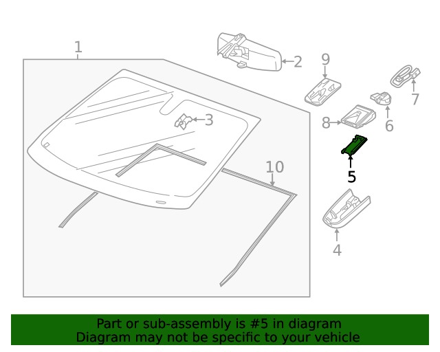 2019-2022 Cadillac XT4 Windshield Multifunction Sensor Mount Bracket ...