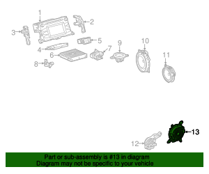 2014-2019 Toyota Highlander Rear Speaker 86150-0E010 | OEM Parts Online