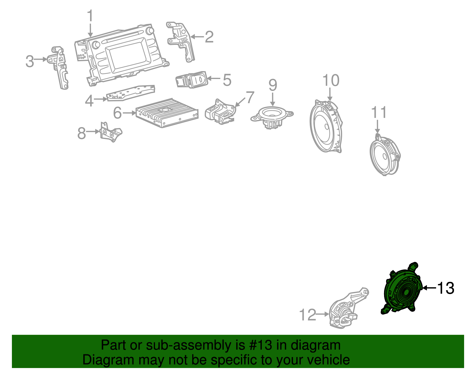 2014-2019 Toyota Highlander Rear Speaker 86150-0E010 | OEM Parts Online