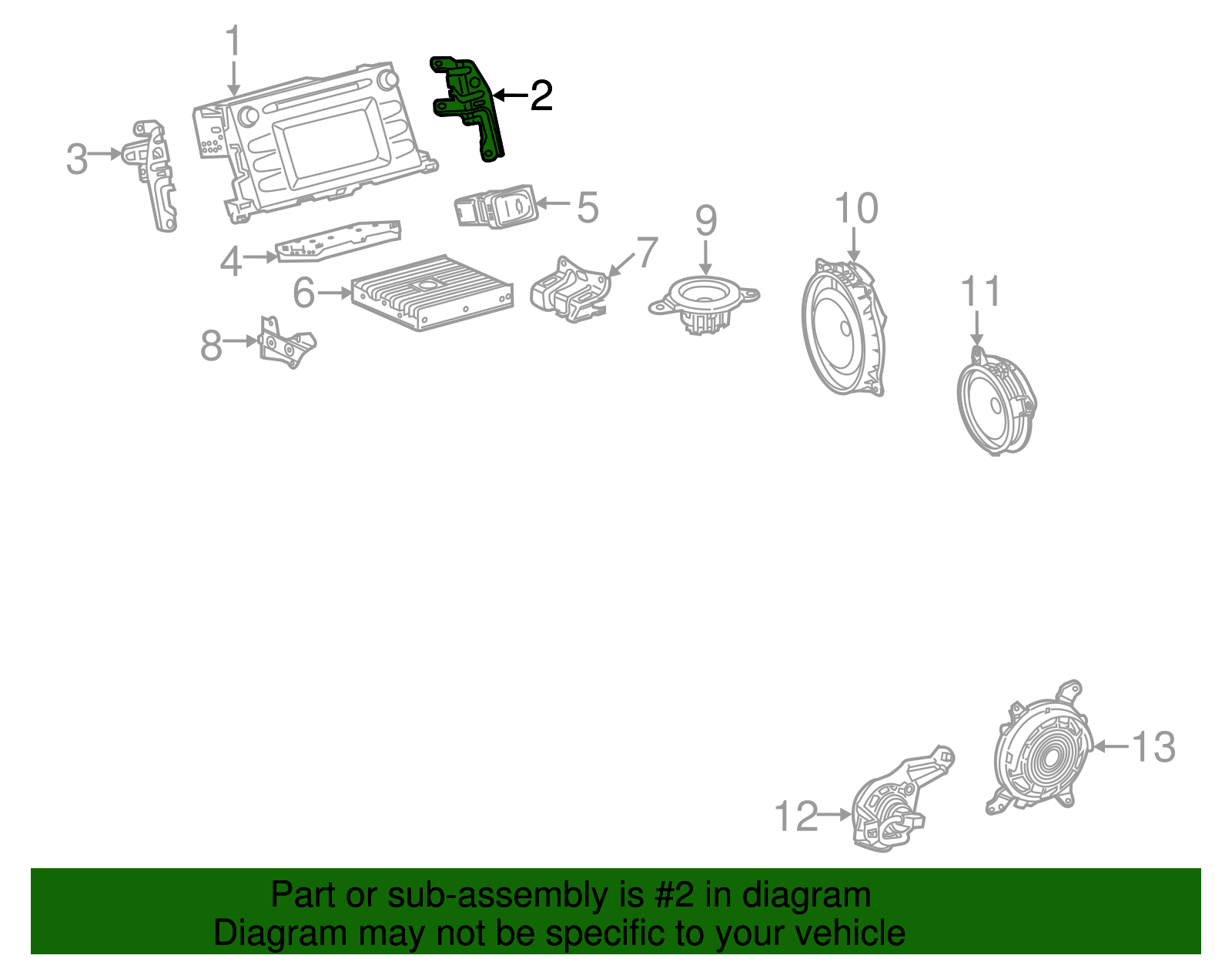 2014-2019 Toyota Highlander Mount Bracket 86211-0E080 | Toyota San ...