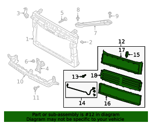 2019-2021 Volkswagen Jetta Shutter Assembly 17A-122-321-B | OEM Parts ...