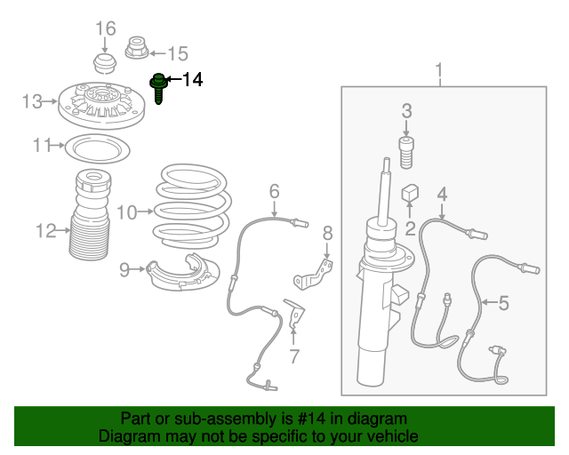 31306851799 - 2011-2018 BMW Guide Support Screw (31-30-6-851-799) | BMW ...