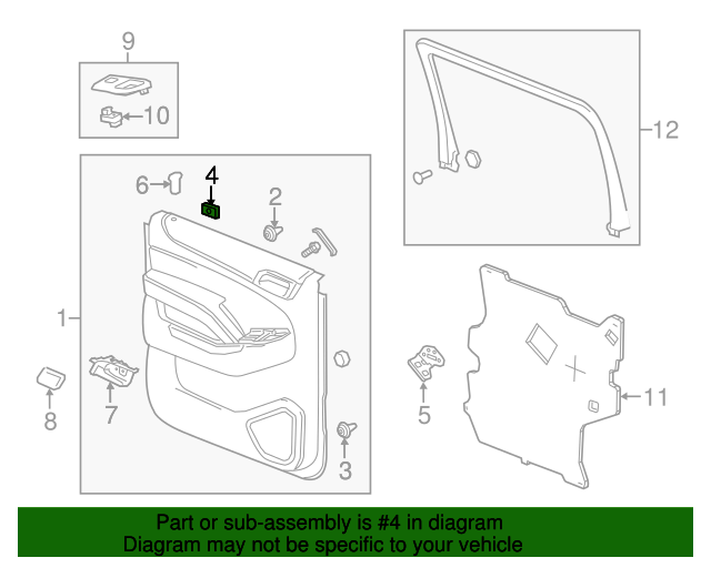 2015-2024 GM Multi-Purpose Clip 11546950 GM | GMPartsDirect.com