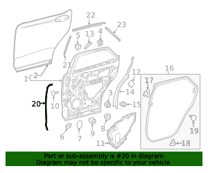 2018-2021 Lexus Front Weather-Strip 67895-48041 | OEM Parts Online