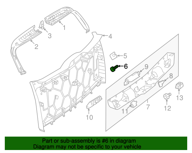 000000-000525-64 - Tie Down Hook Screw 2007-2021 Mercedes-Benz ...