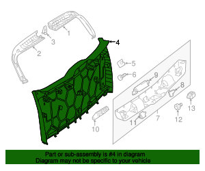 OEM Mercedes-Benz Lift Gate Trim For 2013-2019 Mercedes-Benz - Part ...