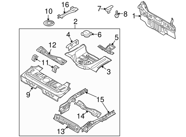 2004-2009 Chevrolet Spare Tire Panel 96483244 | QuirkParts
