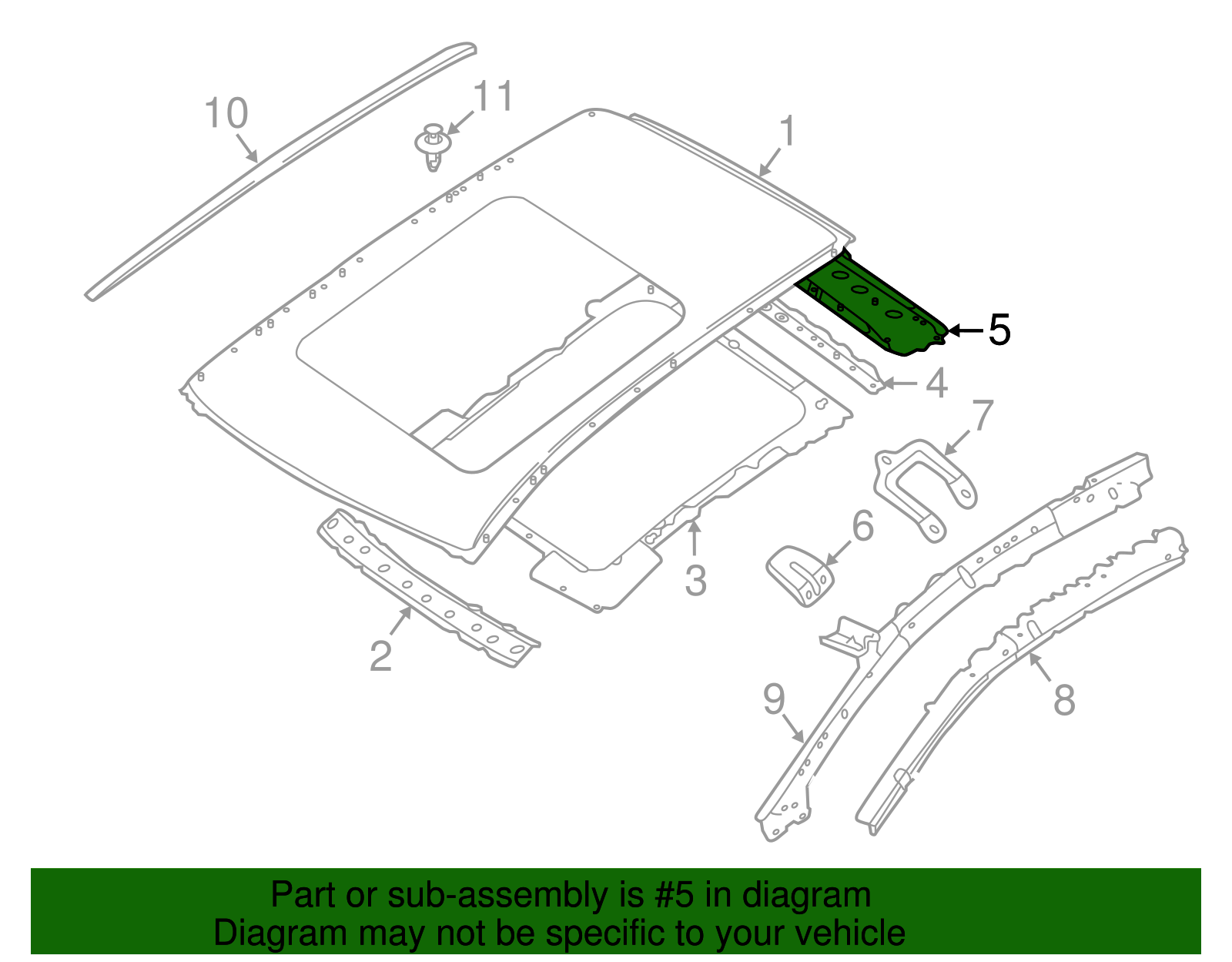 2015-2024 Nissan Murano Rear Header G3230-5AAMA | Hoffman Nissan Parts