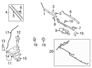 2007-2010 Hyundai Elantra Washer Nozzle 98630-2H000 | OEPartsQuick