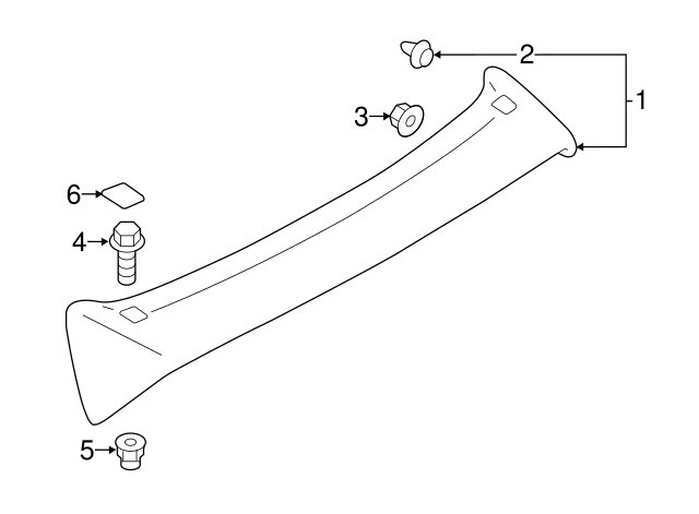 2005-2018 Subaru Spoiler Assembly Nut 902370019 | Subaru Parts For You