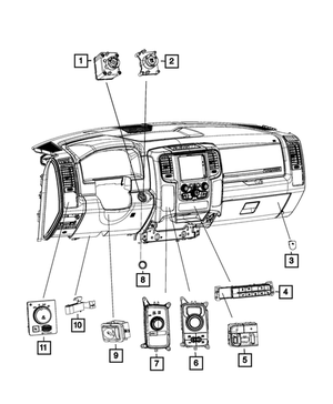 2013-2022 Ram Ignition Key Cylinder Trim Ring 1WH55XZ2AB | My Mopar Parts