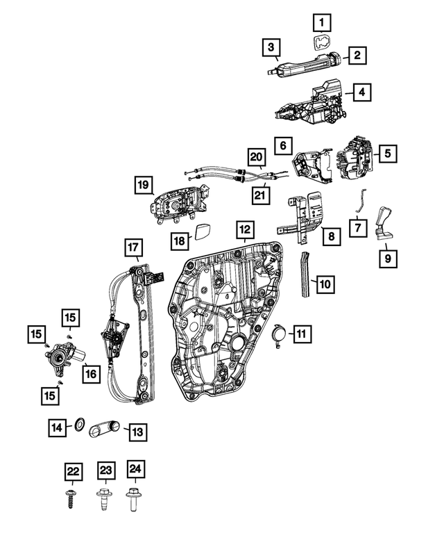 2018-2025 Jeep Rear Door Latch, Right 68282960AA | My Mopar Parts