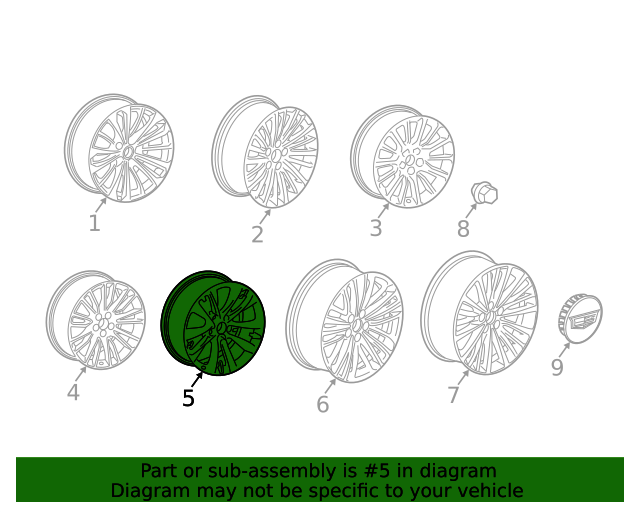 2016-2020 Cadillac CT6 Wheel 84506774 | TascaParts.com