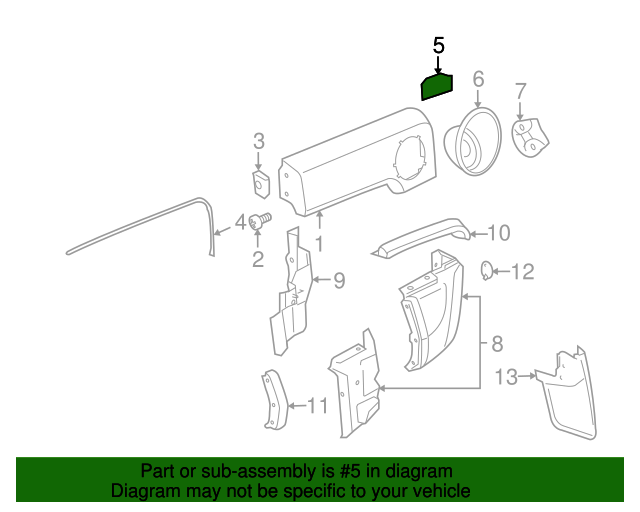 2006-2010 Hummer OEM NEW 2006-10 GM Hummer H3 H3T Sport Fender Flare ...