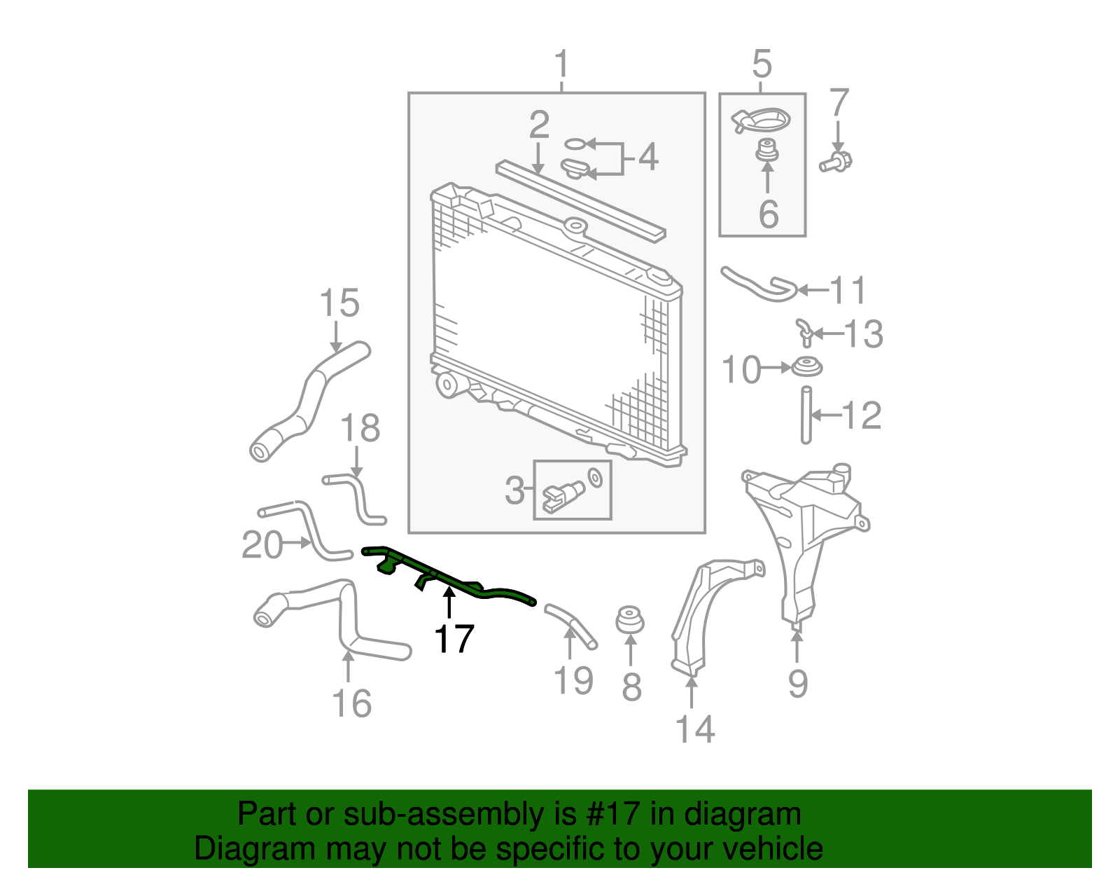 2005-2006 Honda Odyssey Cooler Pipe 25210-RGL-010 | Honda Factory Parts