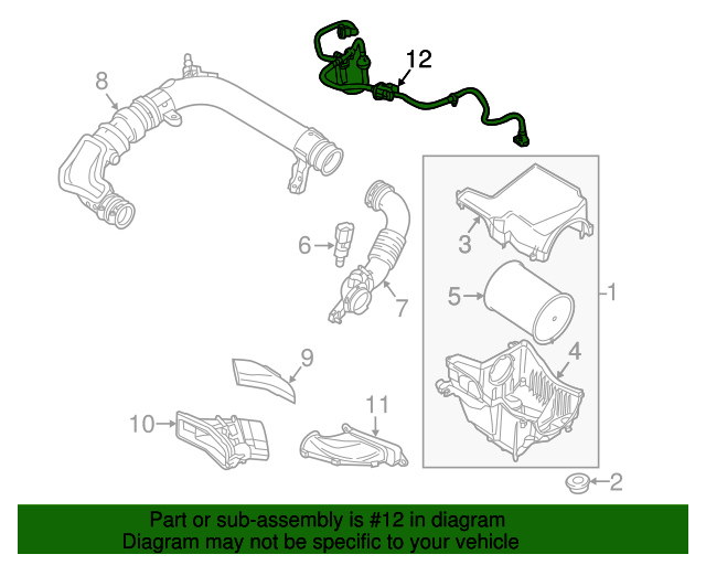 2015-2018 Ford Focus Vapor Hose F1FZ-9D289-A | Varsity Ford
